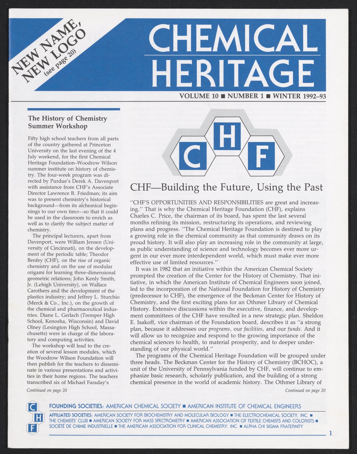 Chemical Heritage, Volume 10 Number 1 - Science History Institute Digital Collections