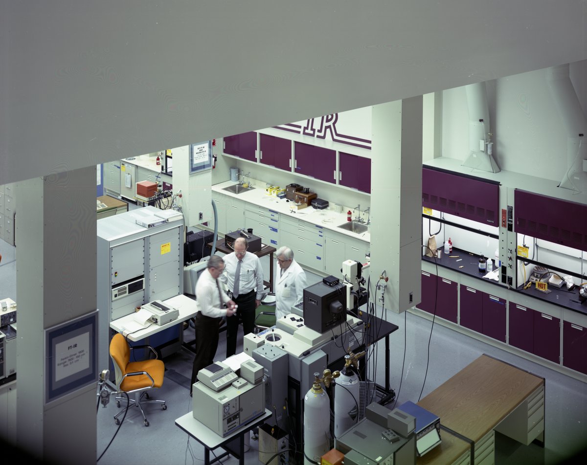 Aerial view of the Analytical Laboratory at Dow Chemical Company ...