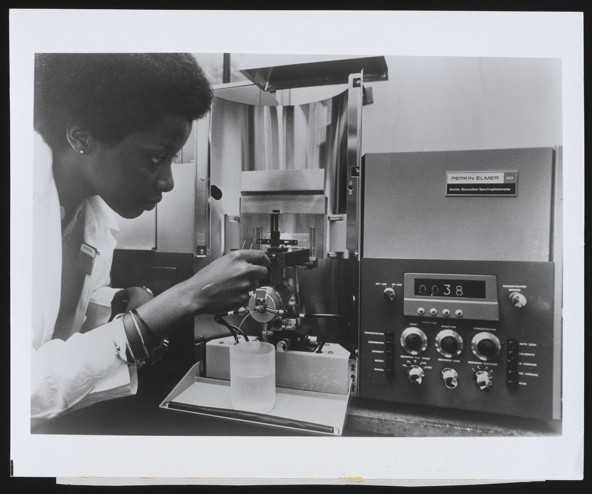 Jeanette Clarke using a Perkin-Elmer Atomic Absorption ...
