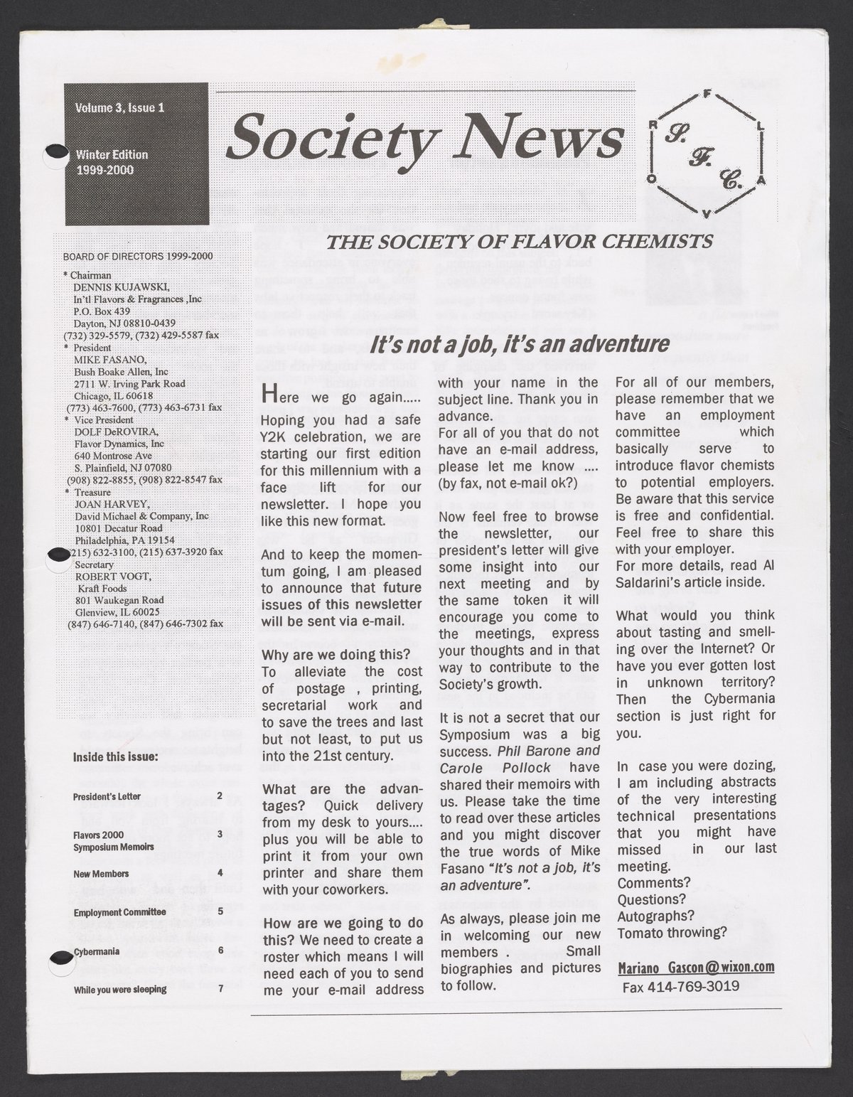 Society News, Volume 3, Issue 1 - Science History Institute Digital ...