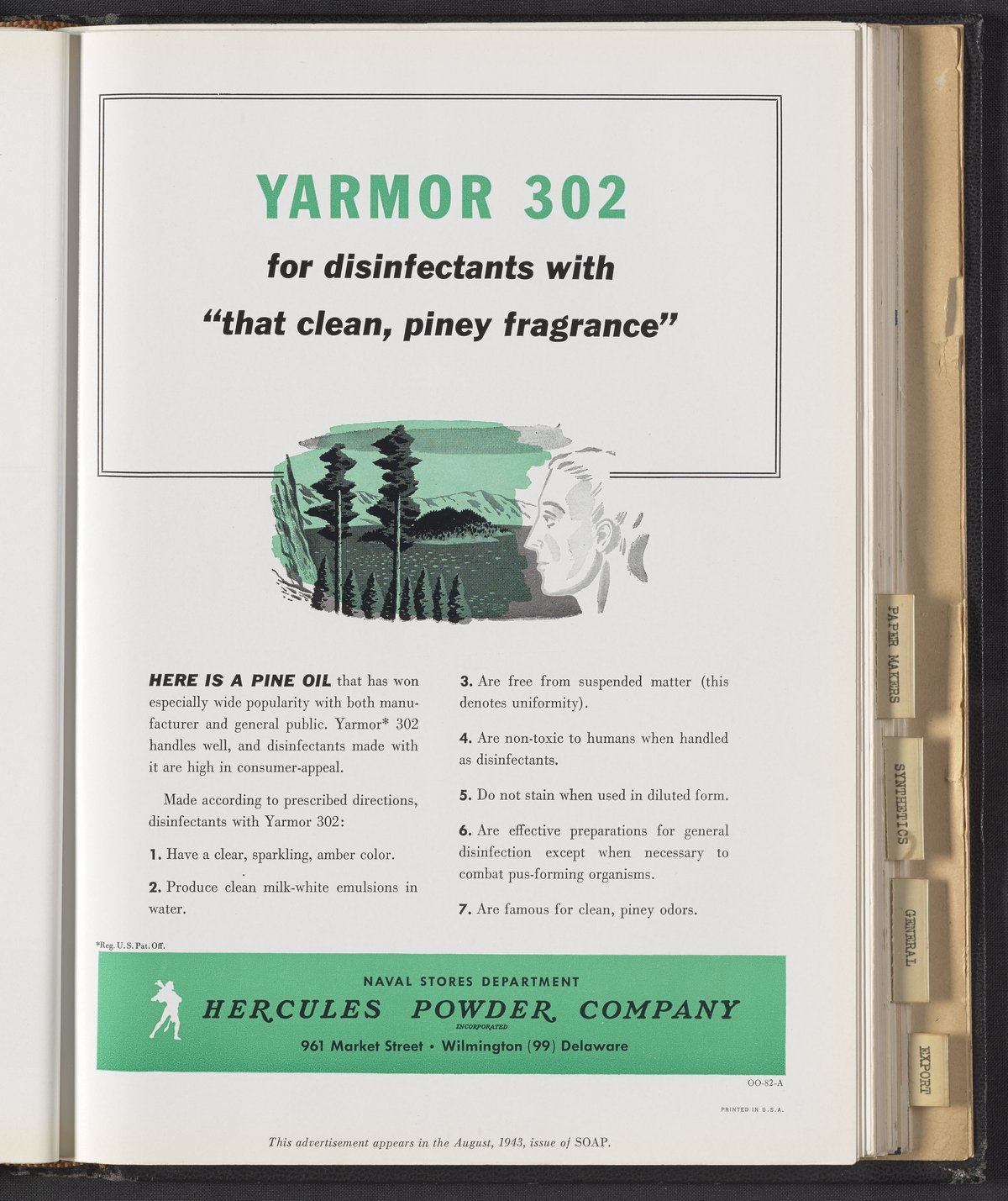 Yarmor 302 for Disinfectants with "That Clean, Piney Fragrance ...