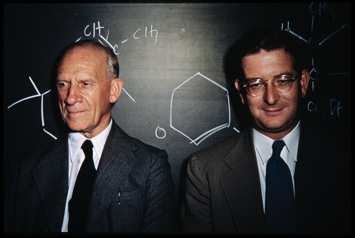 Sir Robert Robinson and Robert Burns Woodward at Massachusetts ...