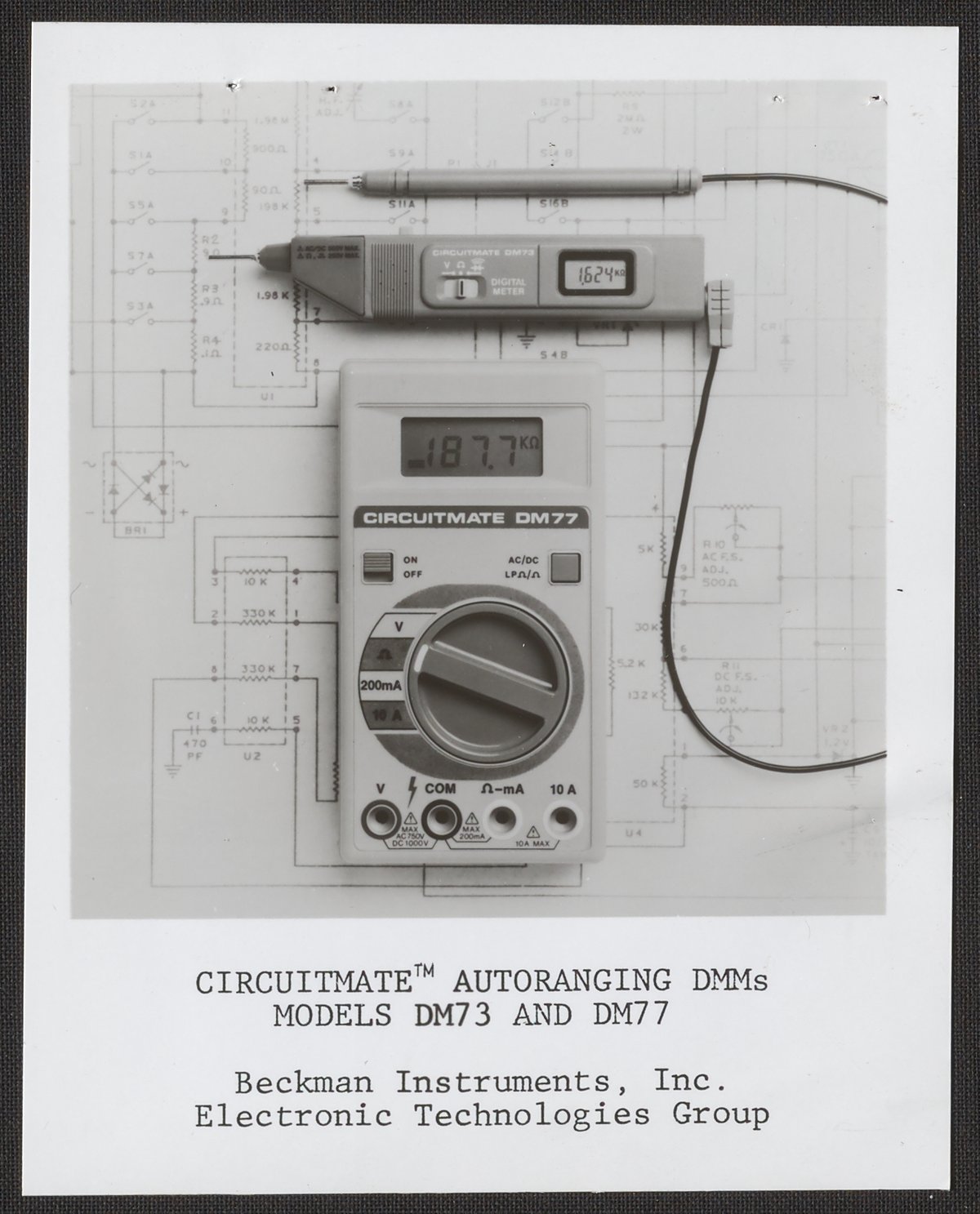 Beckman Circuitmate Autoranging DMMs, Models DM73 and DM77 - Science ...