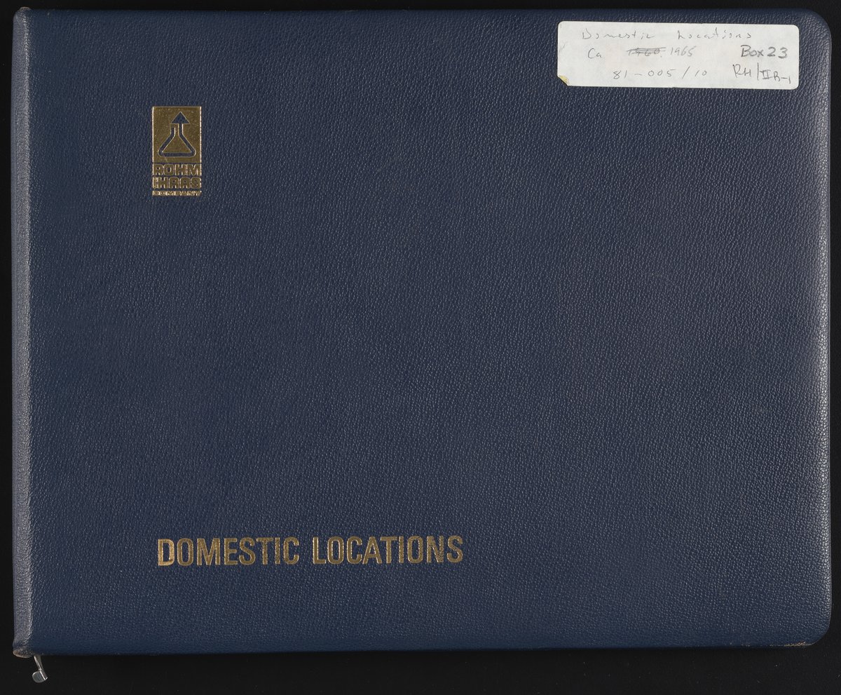 Rohm and Haas Company album of domestic locations, 1965 - Science ...