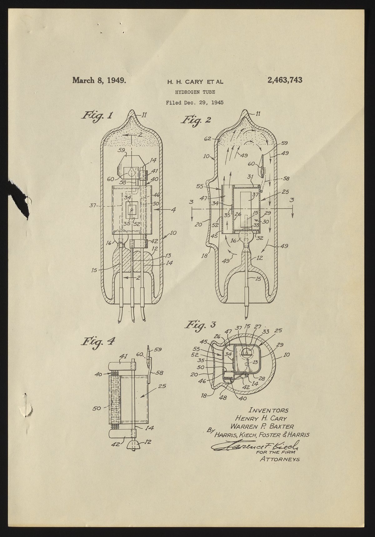 Patent for Hydrogen Tube - Science History Institute Digital Collections
