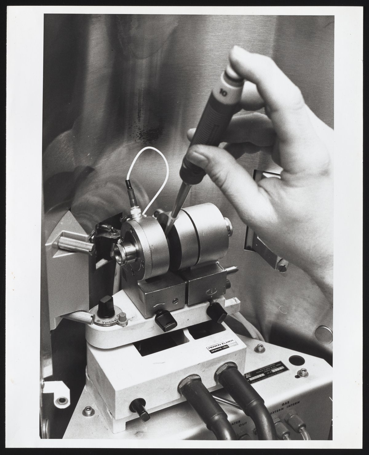Heated graphite atomizer in use at General Instruments Corporation ...