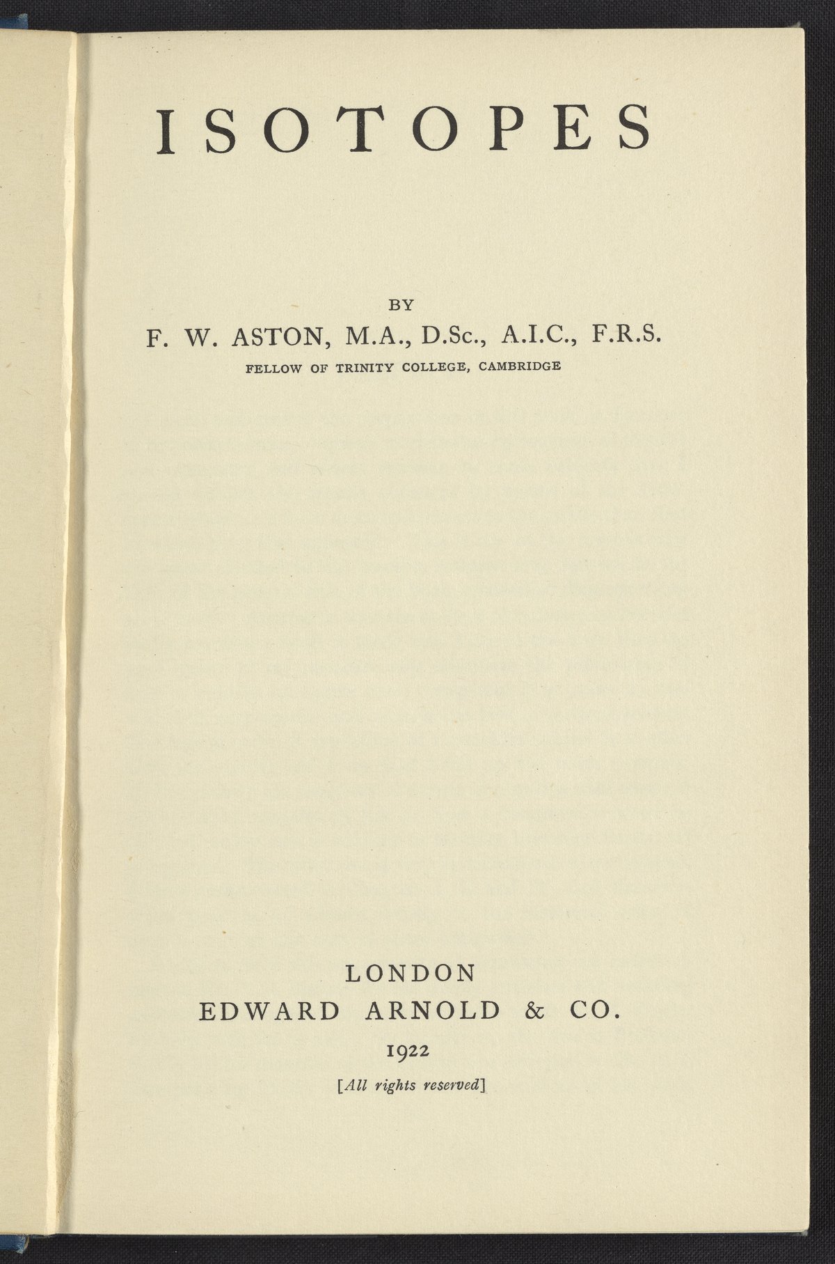 Isotopes - Science History Institute Digital Collections