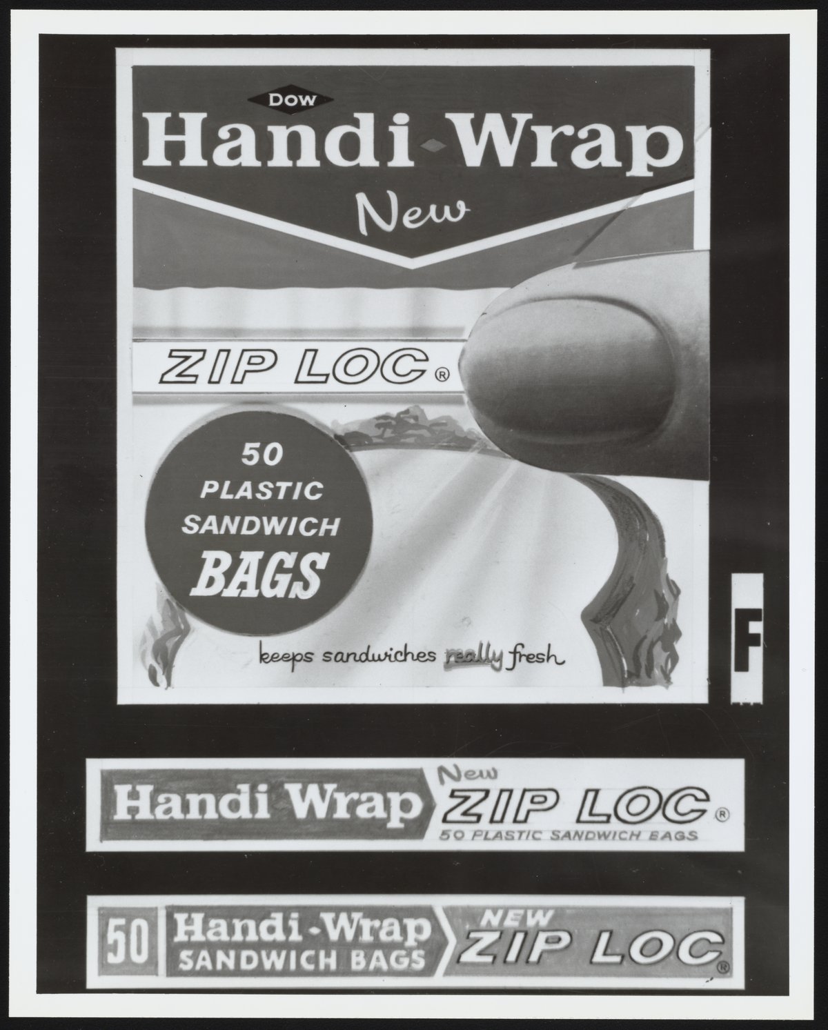 Artist's rendering of Dow Handi-Wrap packaging - Science History ...