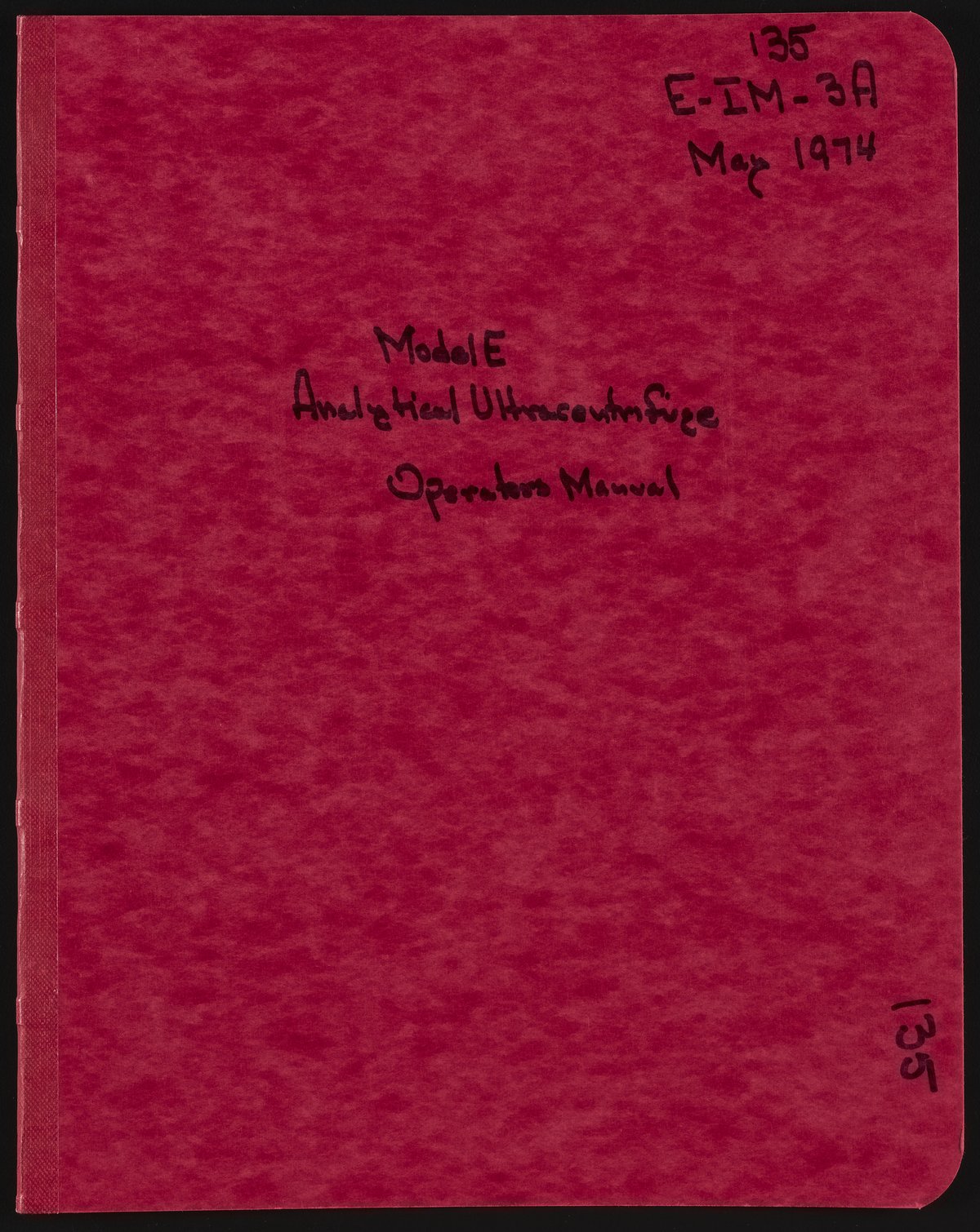 Instructions, Beckman Model E Analytical Ultracentrifuge - Science ...