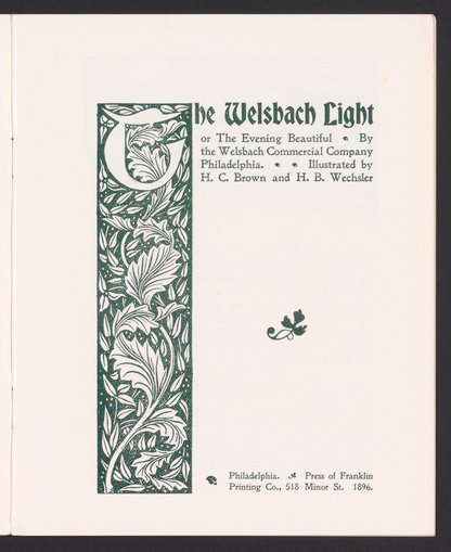 The Welsbach Light Catalog - Science History Institute Digital Collections