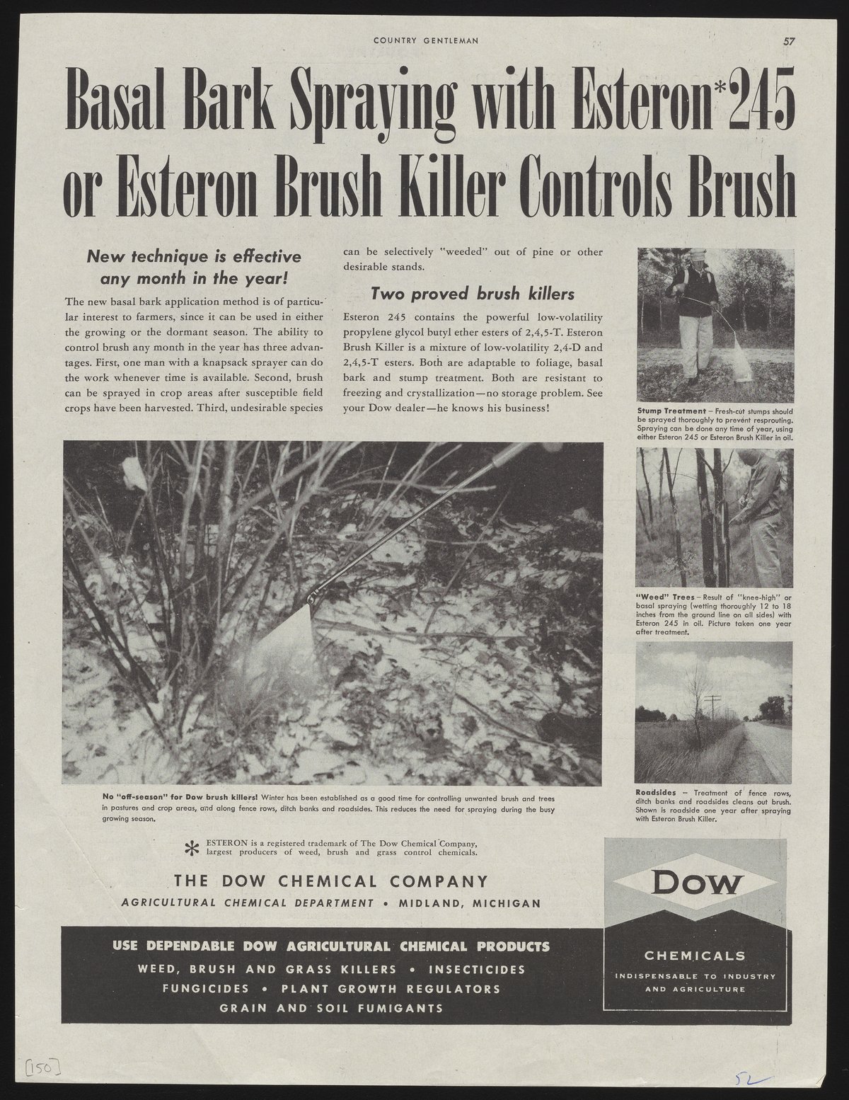 Advertisement for Dow agricultural chemical products - Science History ...