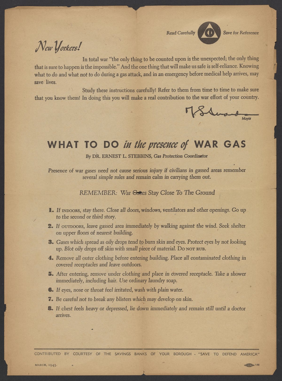 What To Do in the Presence of War Gas - Science History Institute ...