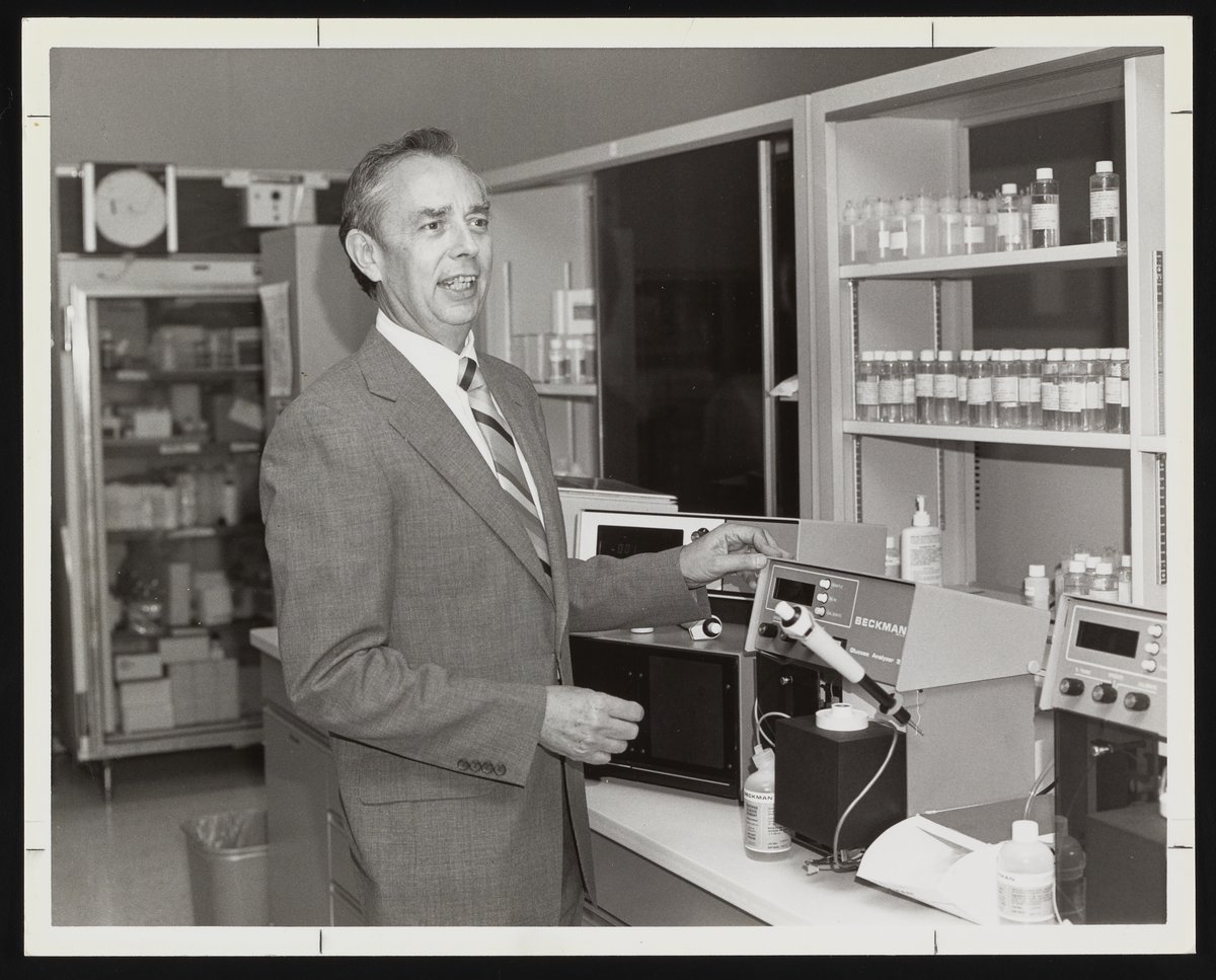 Dr. Sternberg with Glucose Analyzer 2 - Science History Institute ...