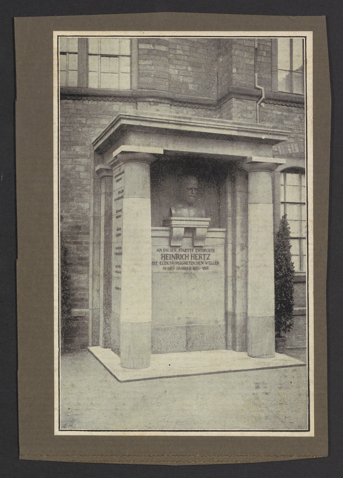 Photograph of a memorial for Heinrich Hertz - Science History Institute ...