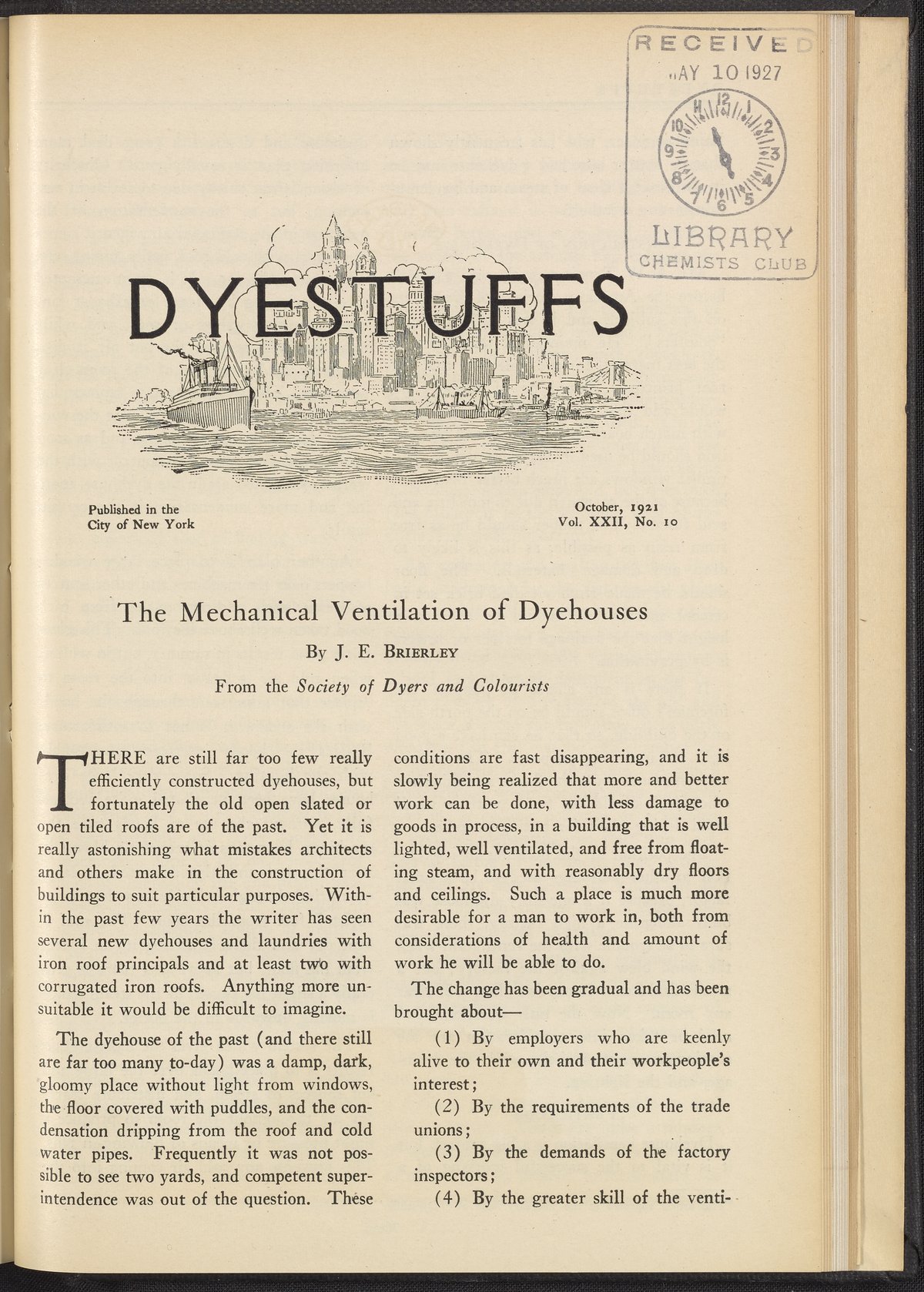 Dyestuffs, Volume 22 Number 10 - Science History Institute Digital ...