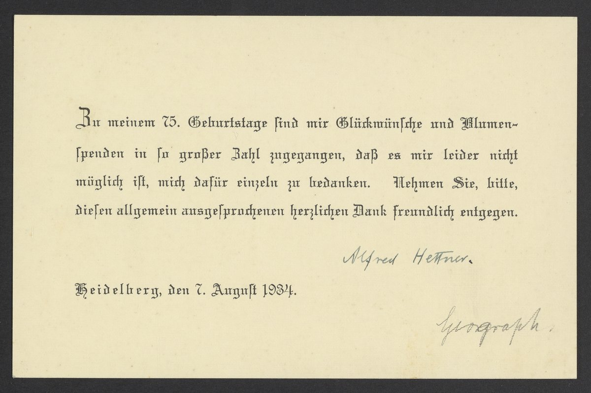 Letter from Alfred Hettner to Georg Bredig, 1934 - Science History ...