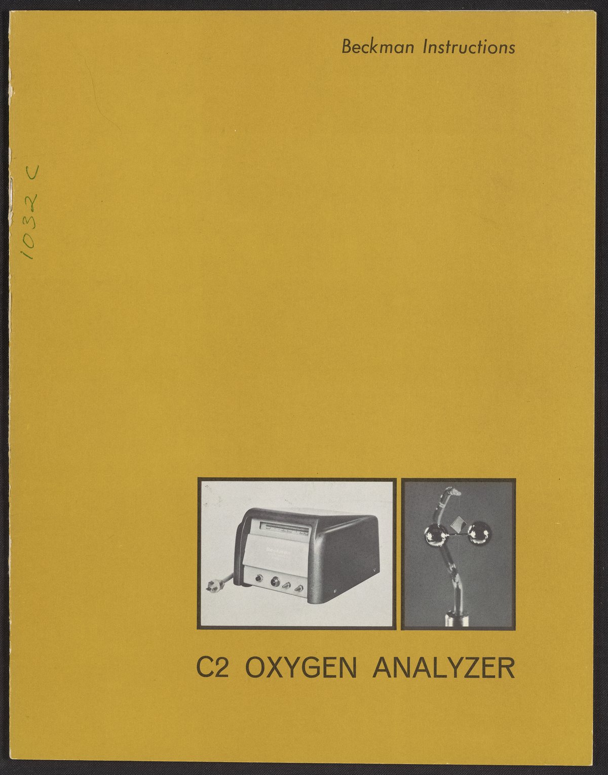Instructions, Beckman C2 Oxygen Analyzer - Science History Institute ...