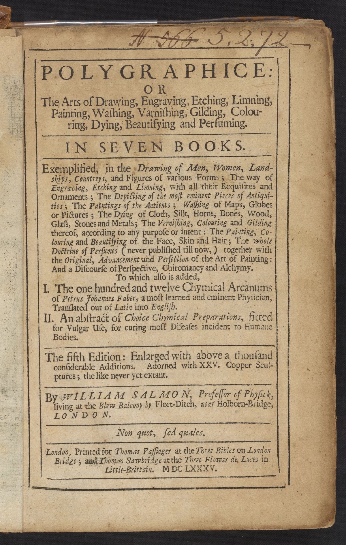 Polygraphice, or, the Arts of Drawing, Engraving, Etching, Limning ...