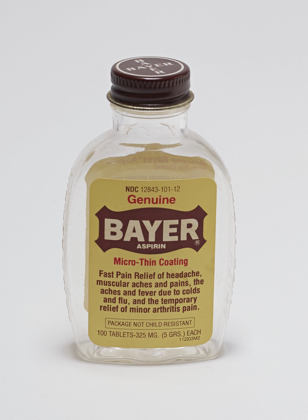 Plastic Bayer Aspirin Bottle, 100 Tablet Size - Science History ...