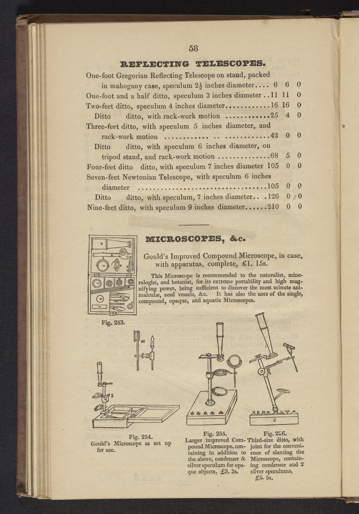 Figures 253-256. Gould's Improved Compound Microscope - Science History ...