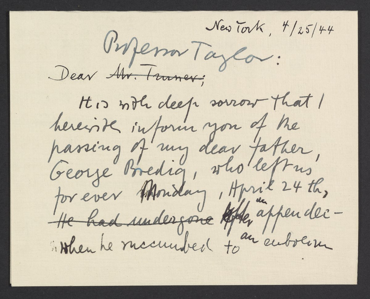 Letter from Max Bredig to Hugh Stott Taylor, April 25, 1944 - Science ...