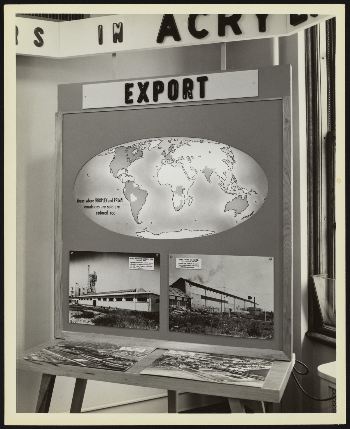 Rhoplex and Primal emulsions exports exhibit board - Science History ...