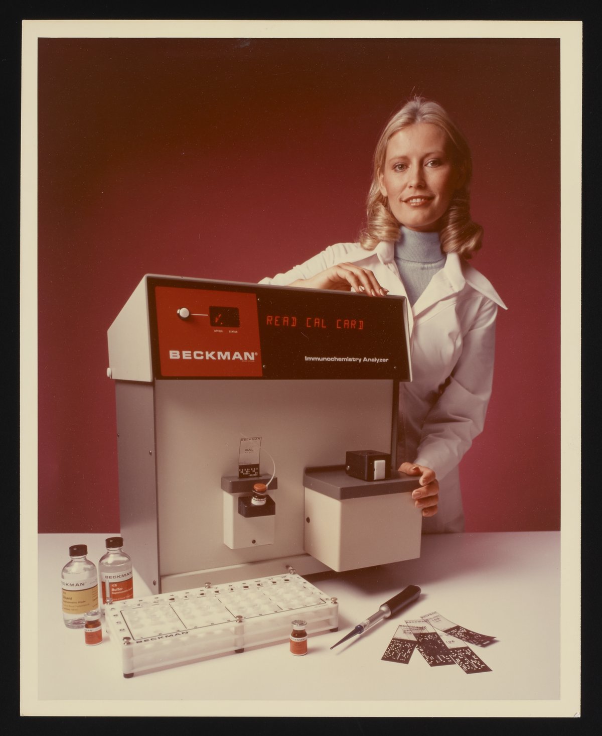 Woman with Beckman Immunochemistry Analyzer - Science History Institute ...