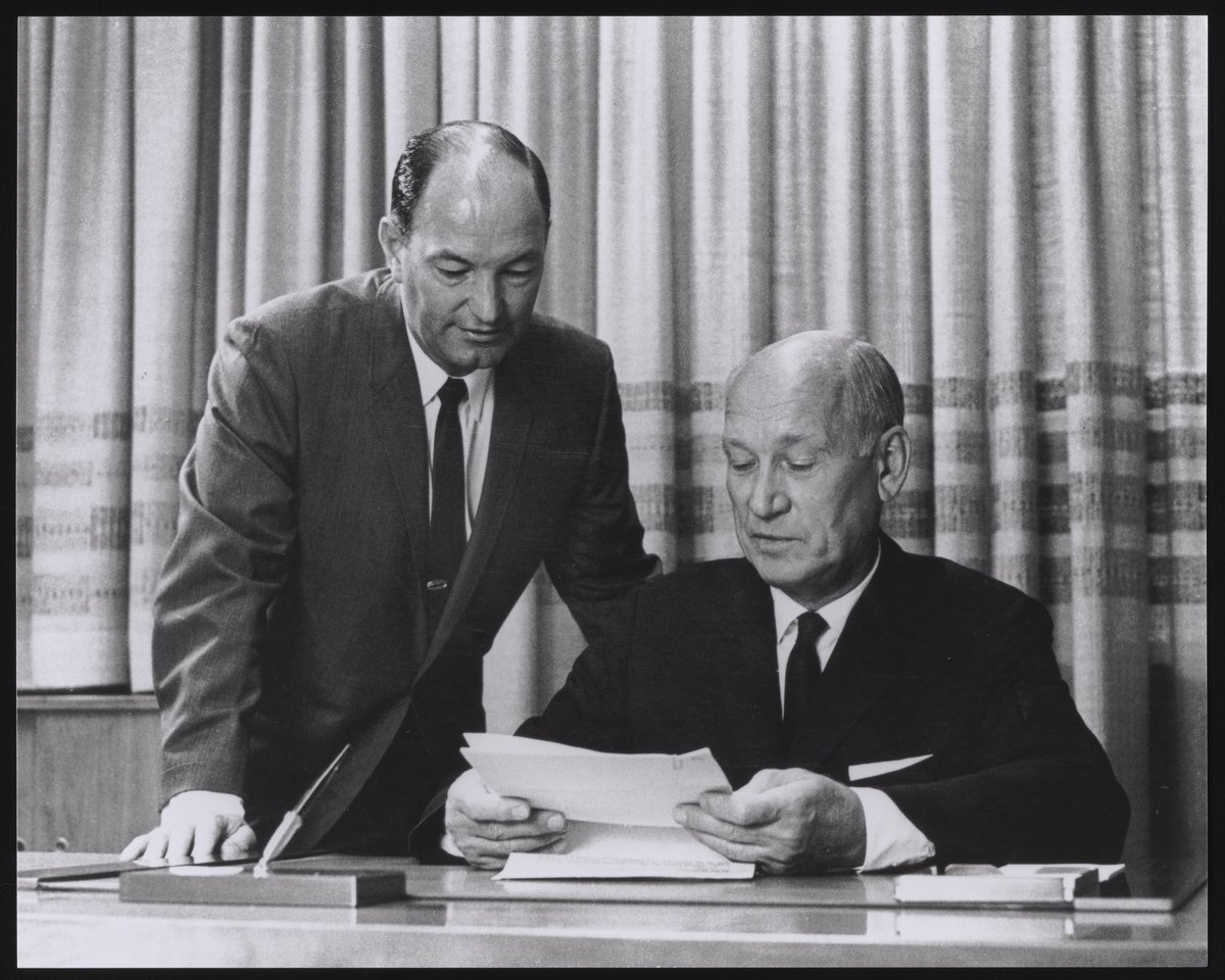 Arnold O. Beckman and William Ballhaus - Science History Institute ...