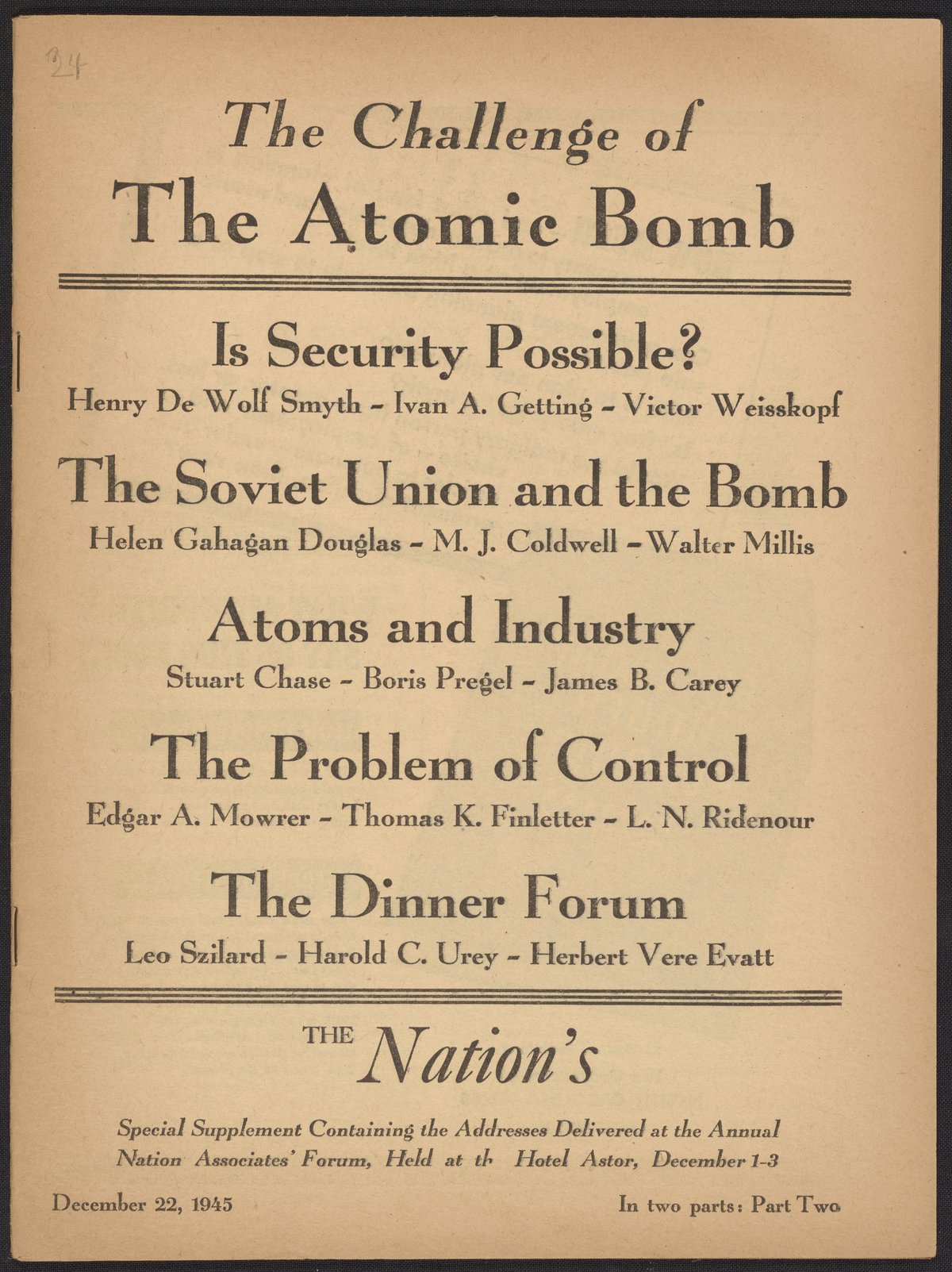 Cover of The Challenge of the Atomic Bomb - Science History Institute ...