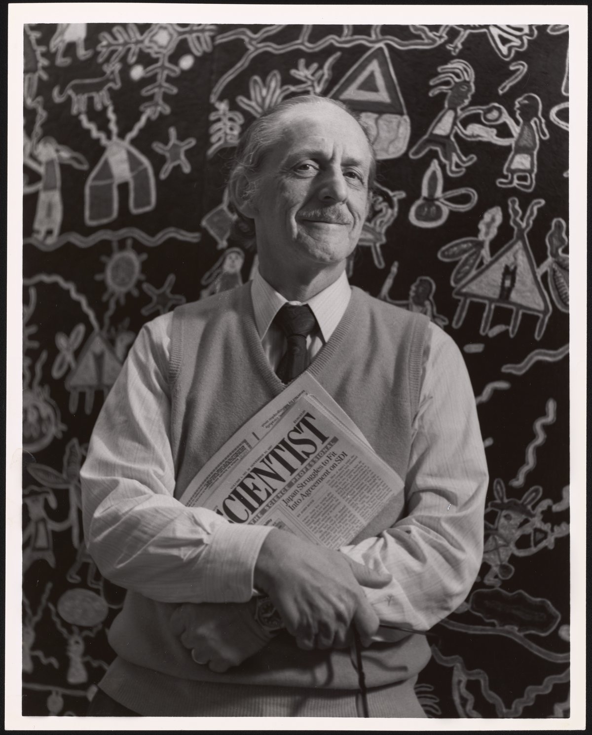Eugene Garfield posed with an issue of "The Scientist" - Science ...