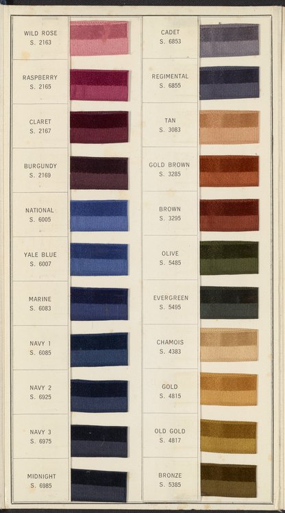 Standard Color Card of America, - Science History Institute Digital ...