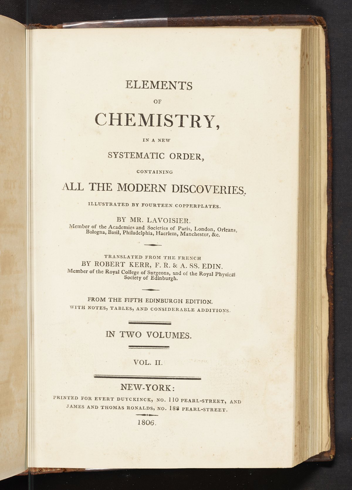 Elements of Chemistry; In a New Systematic Order, Containing all the ...