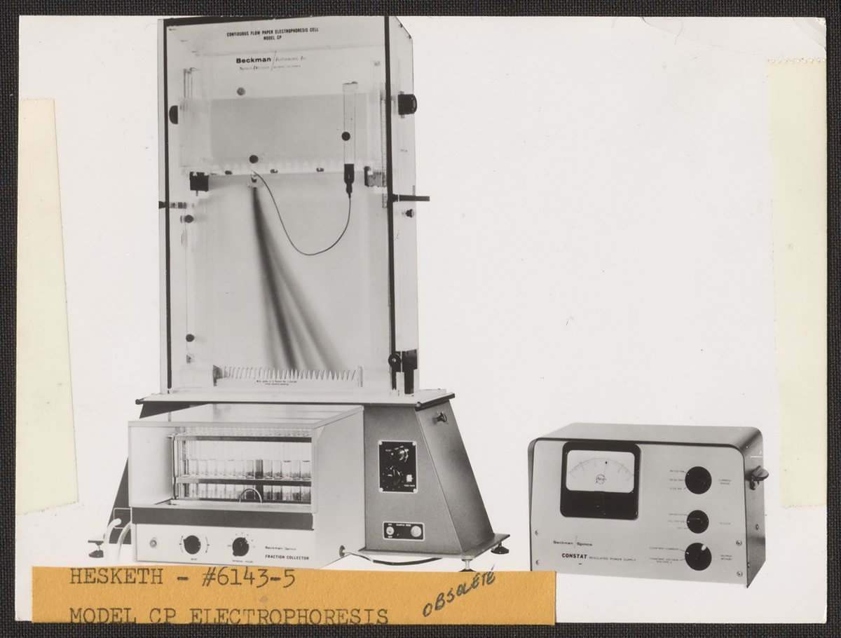 Beckman Model CP Constant Flow Paper Electrophoresis Cell, Fraction ...