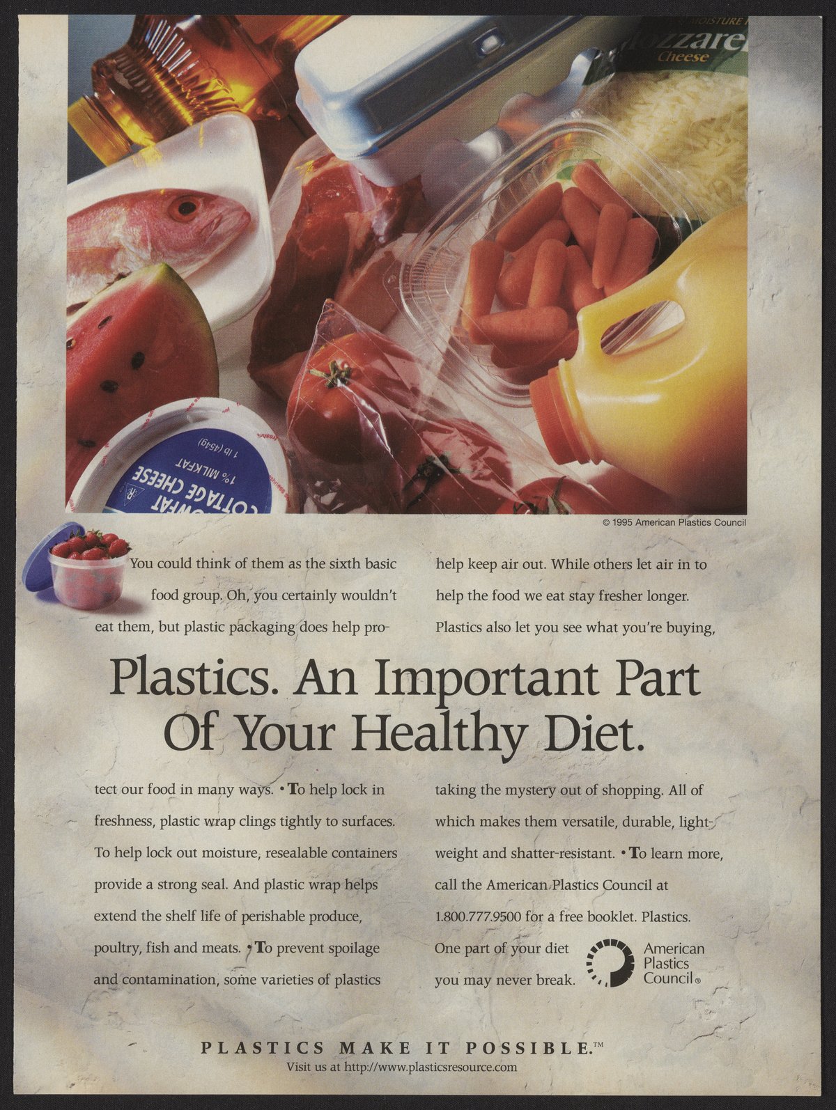 Plastics Make It Possible advertisement, 1995 - Science History ...