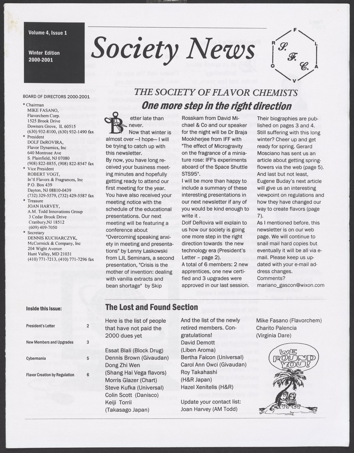 Society News, Volume 4, Issue 1 - Science History Institute Digital Collections