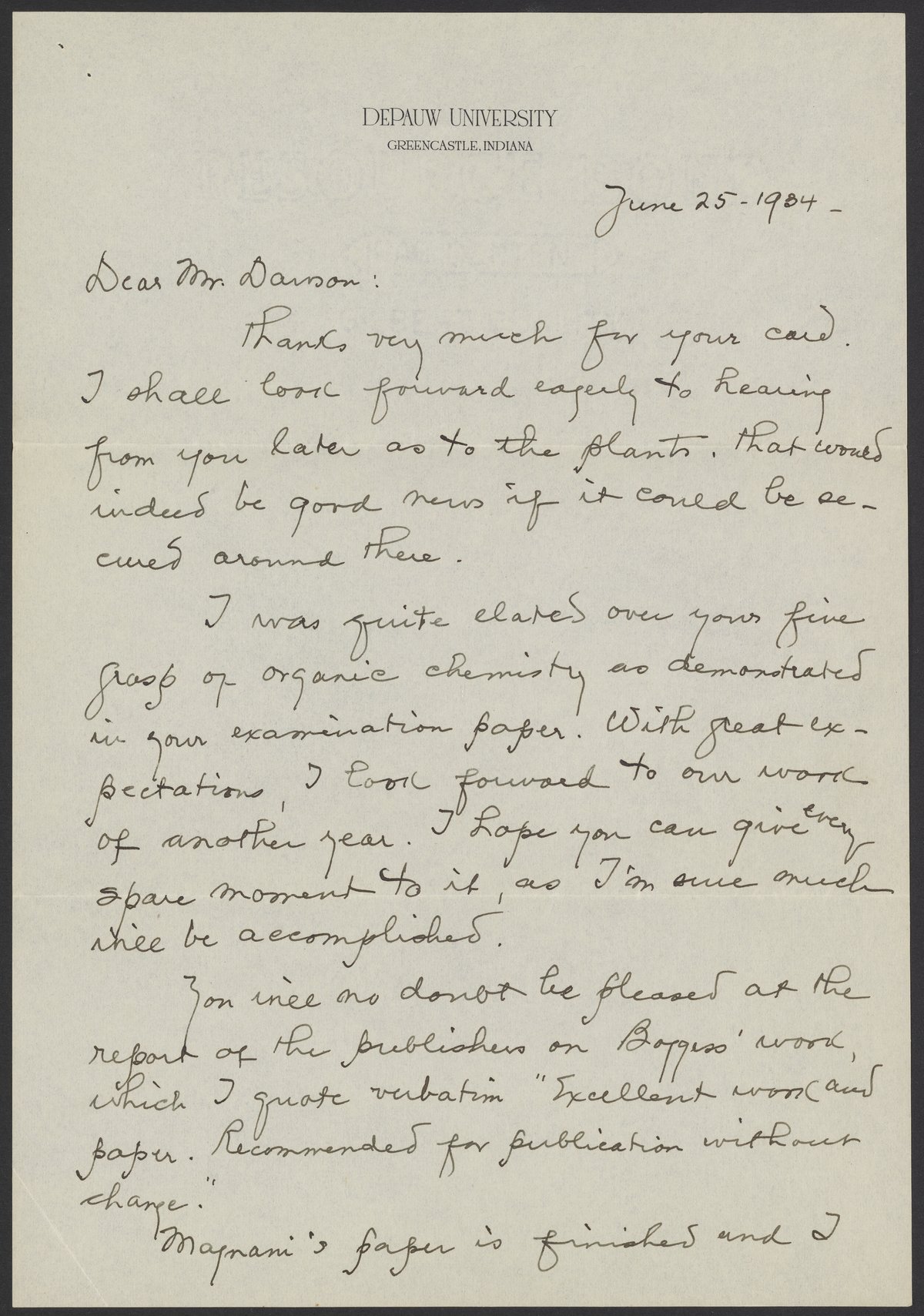 Letter from Percy L. Julian to Ray Dawson - Science History Institute ...