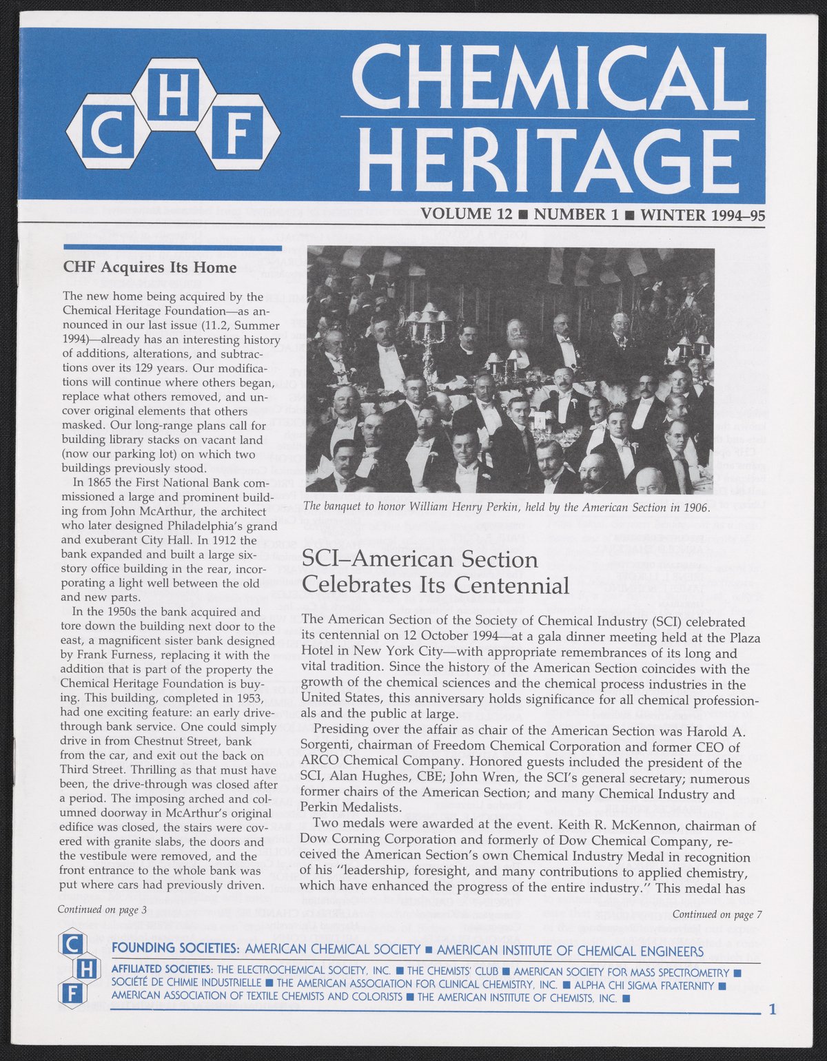 Chemical Heritage, Volume 12 Number 1 - Science History Institute Digital Collections