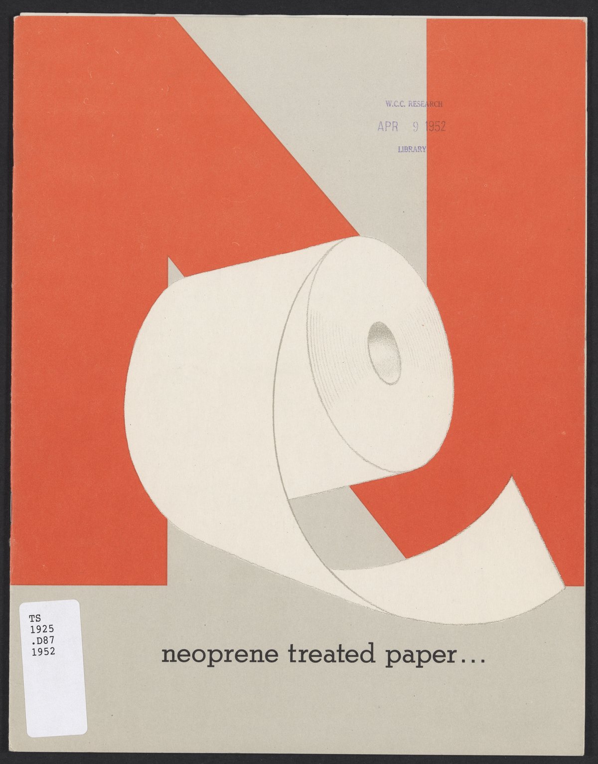 Neoprene treated paper - Science History Institute Digital Collections
