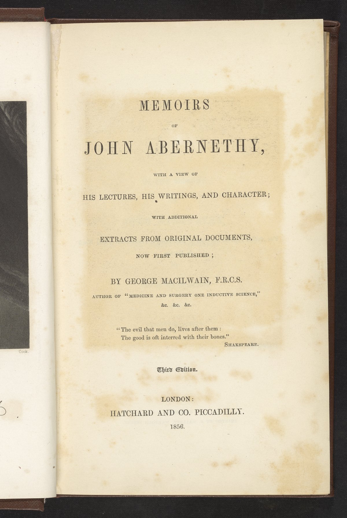 Memoirs of John Abernethy, F.R.S. - Science History Institute Digital ...