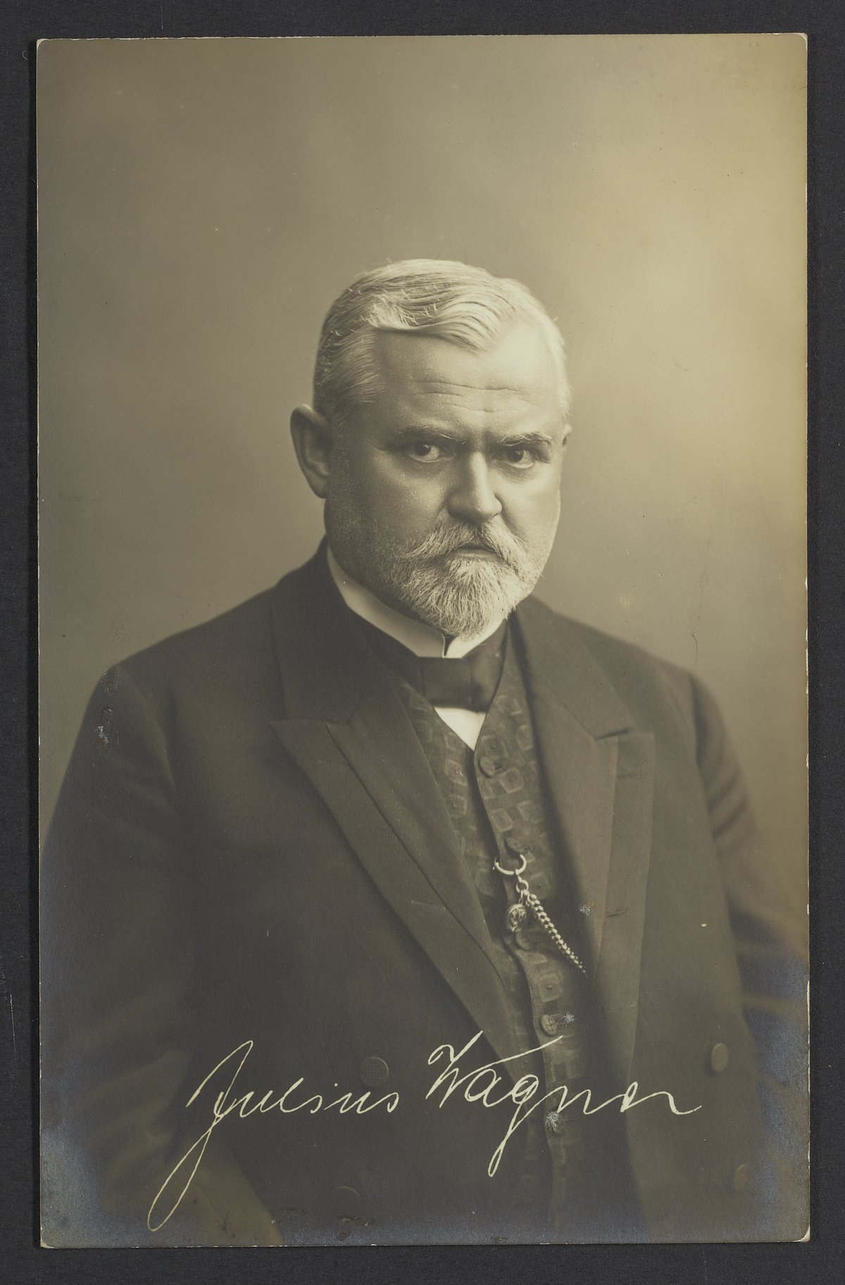 Postcard of Julius Wagner sent to Georg Bredig - Science History ...