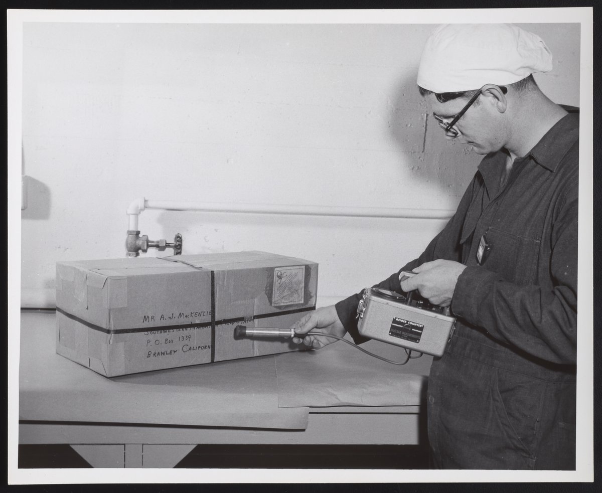 Geiger counter in use at U.S. Department of Agriculture facility ...