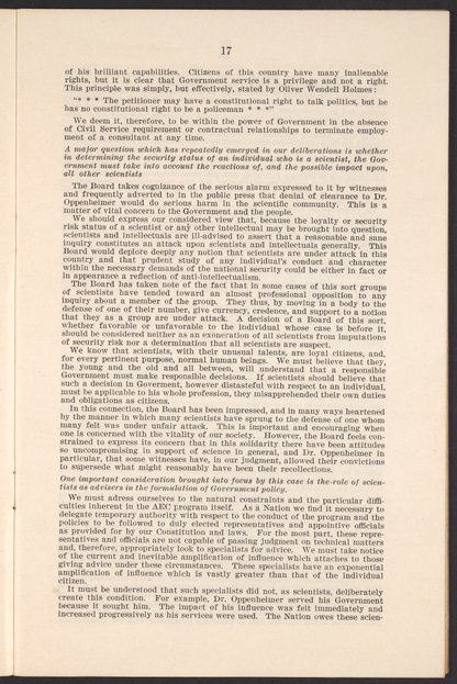 In the Matter of J. Robert Oppenheimer: Texts of Principal Documents ...