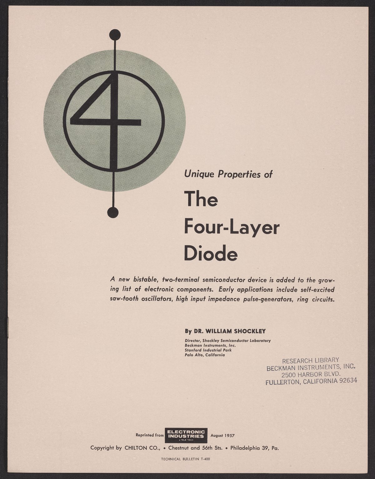 Unique Properties of the 4-Layer Diode - Science History Institute ...