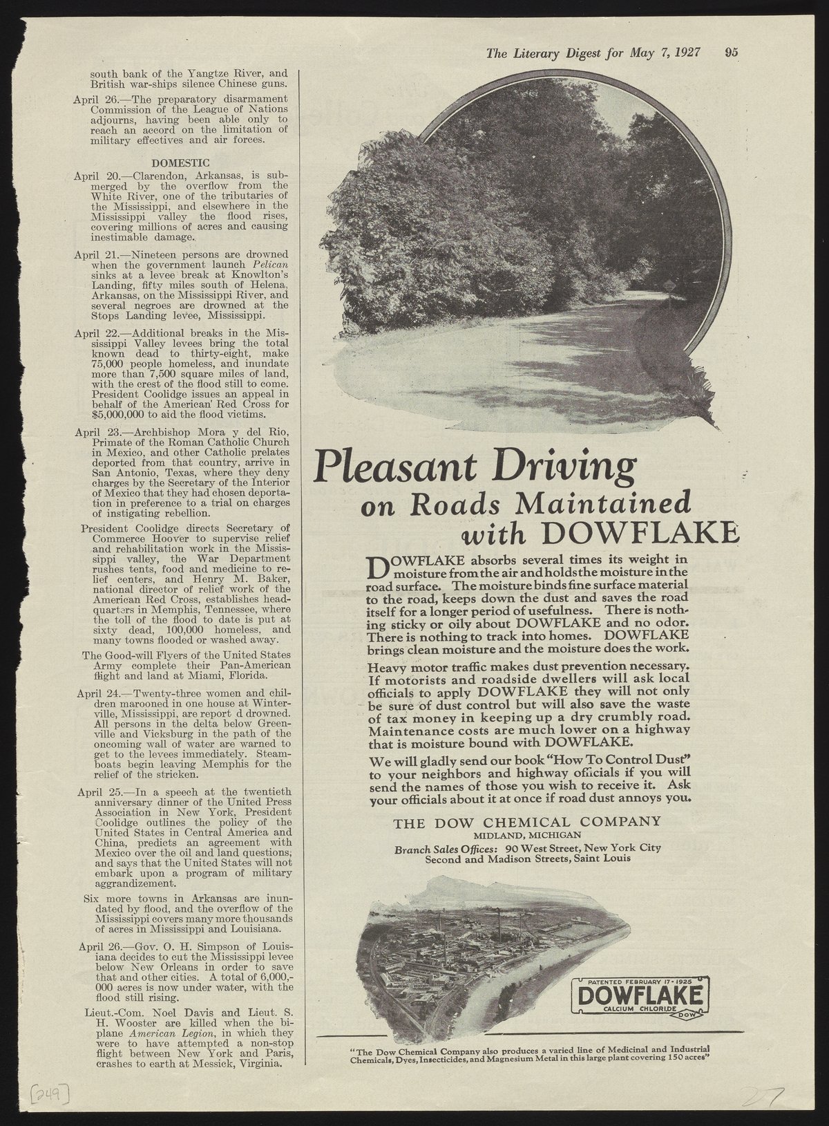 Pleasant Driving on Roads Maintained with Dowflake - Science History ...