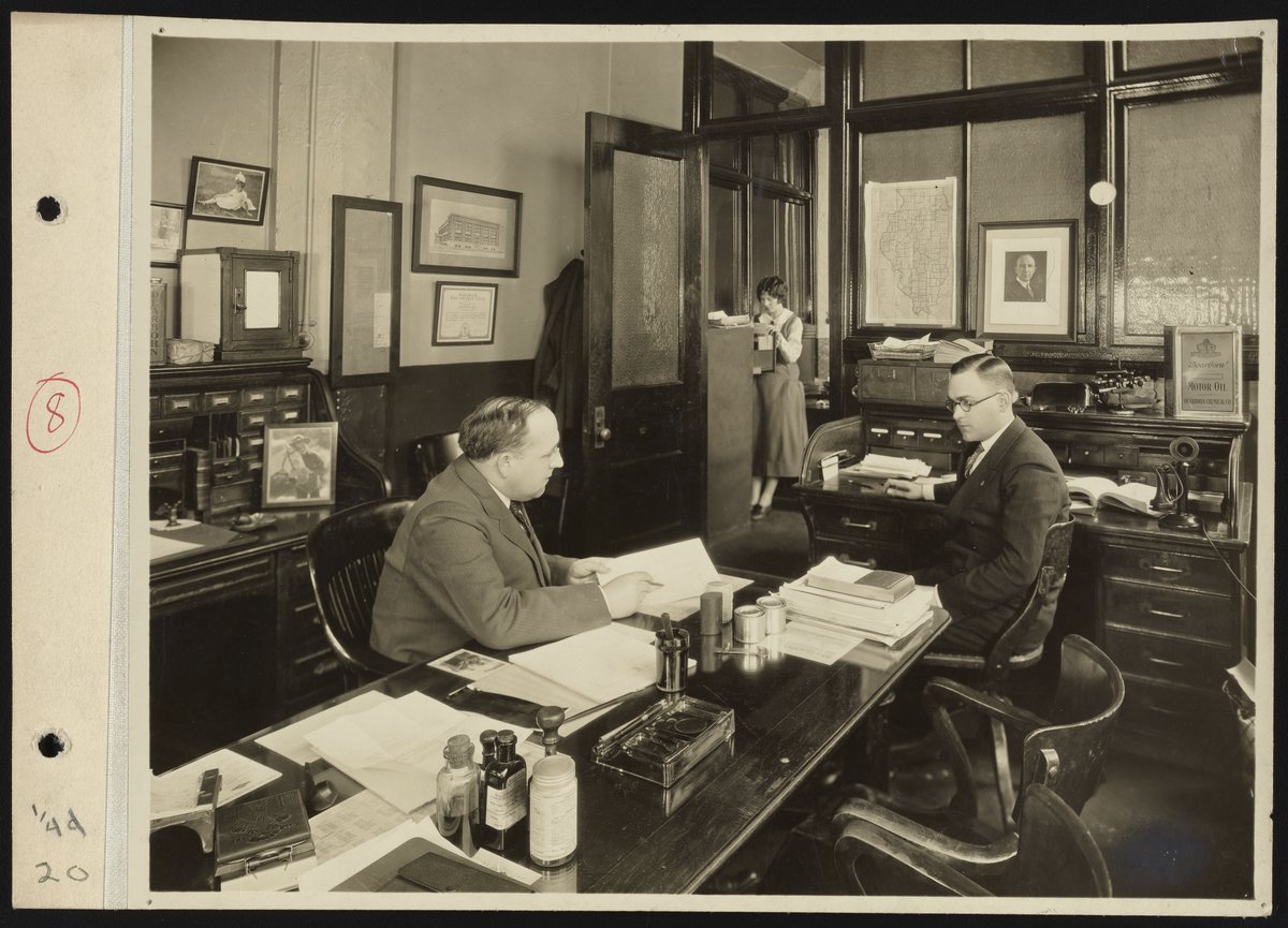 Employees at work in Dearborn Chemical Company offices - Science ...