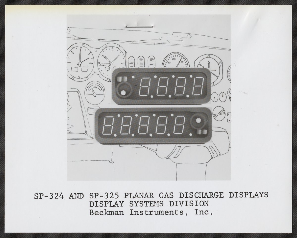 Beckman SP-324 and SP-325 Planar Gas Discharge Displays - Science ...