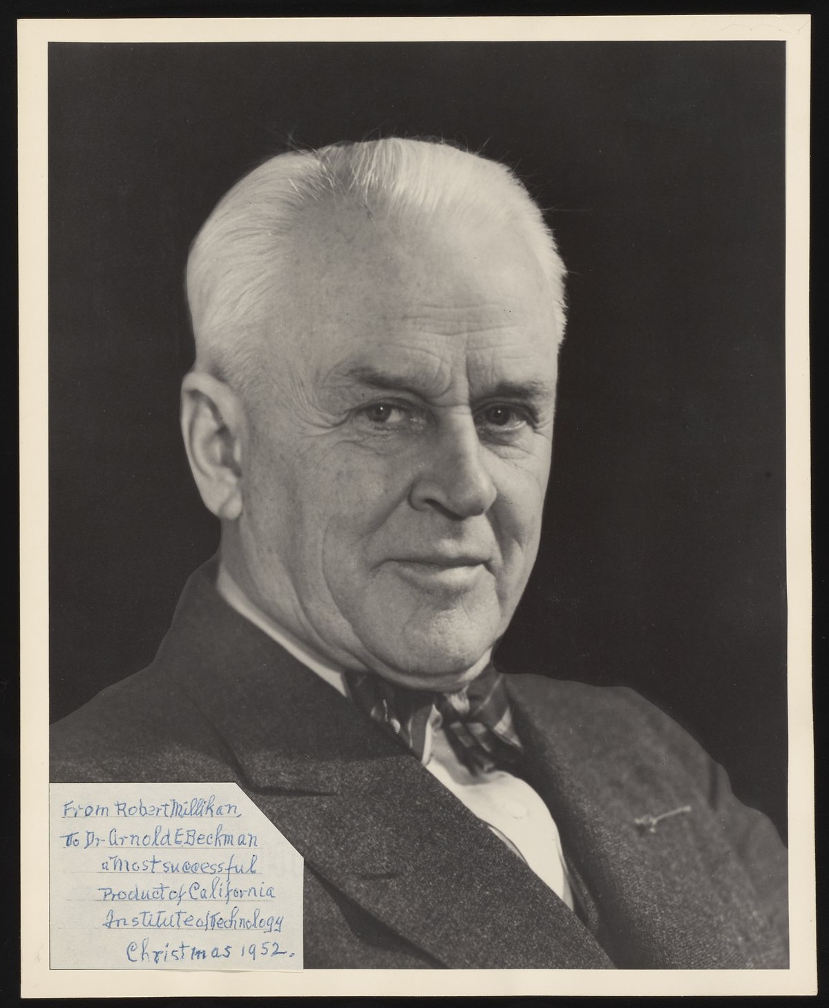Inscribed portrait of Robert A. Millikan (1868-1953) - Science History ...