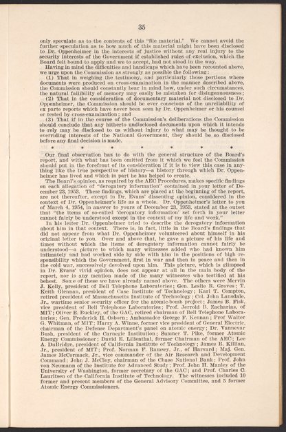 In the Matter of J. Robert Oppenheimer: Texts of Principal Documents ...