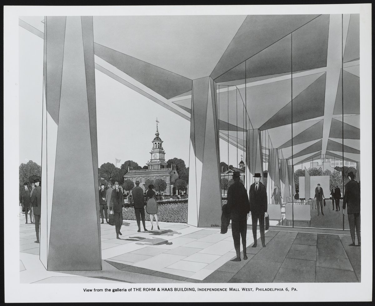 View from the galleria of the Rohm & Haas building - Science History ...