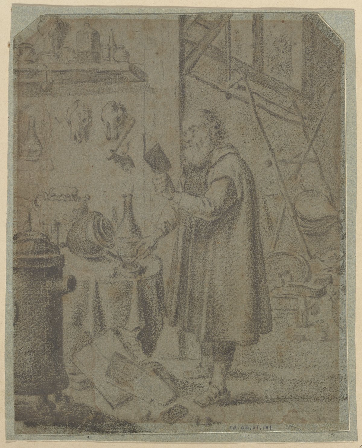 Alchemist in his laboratory - Science History Institute Digital Collections